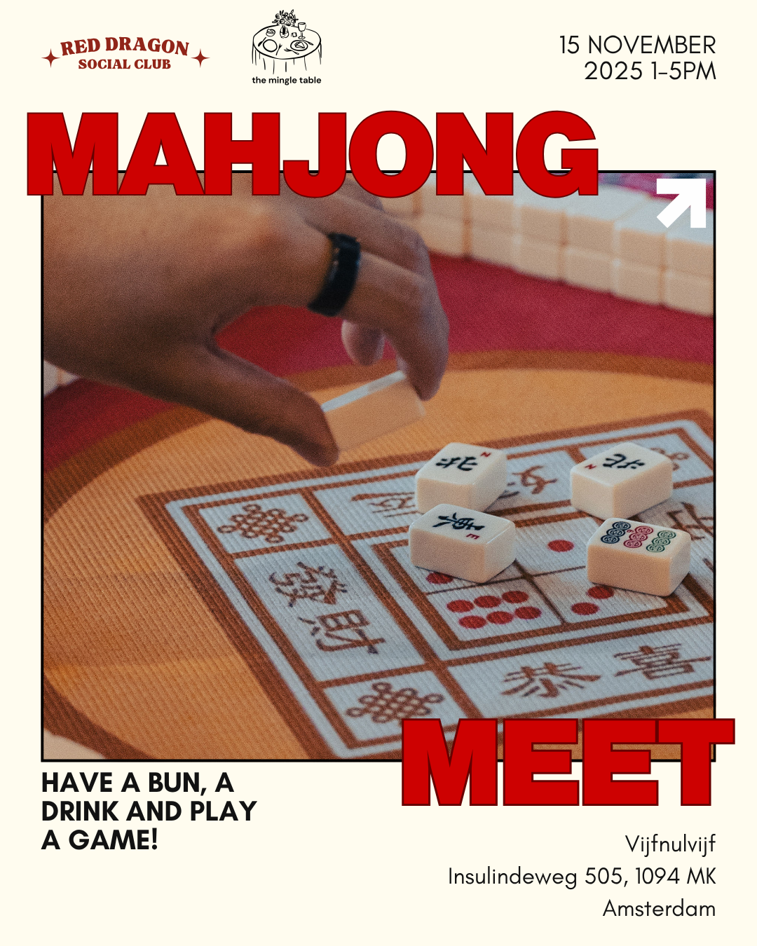 Mahjong Social | Bao & Drinks 🀄🥢🍹 – the mingle table